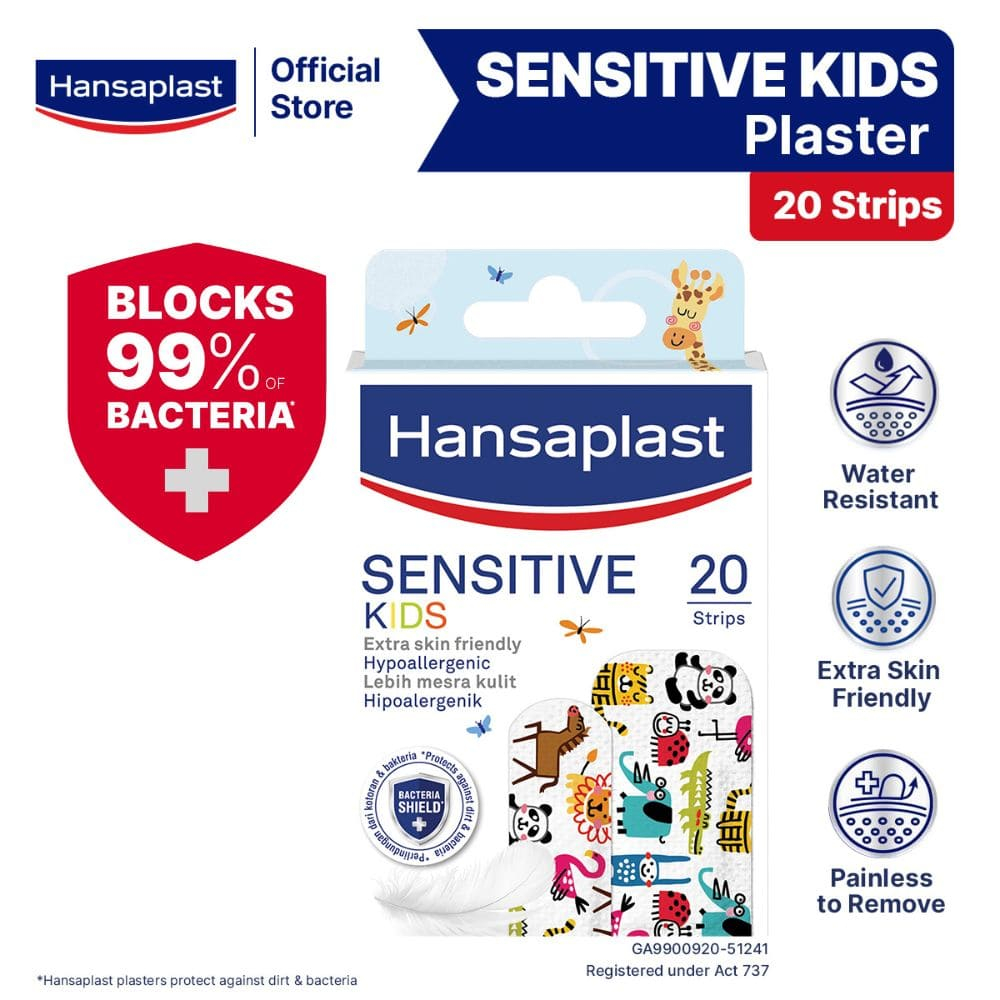 Hansaplast Sensitive Kids Wound Plasters Extra Skin Friendly/Water ...