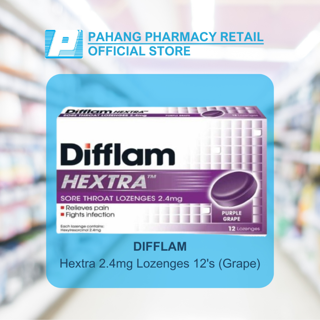 DIFFLAM Hextra 2.4mg Lozenges 12's (Grape) | Shopee Malaysia