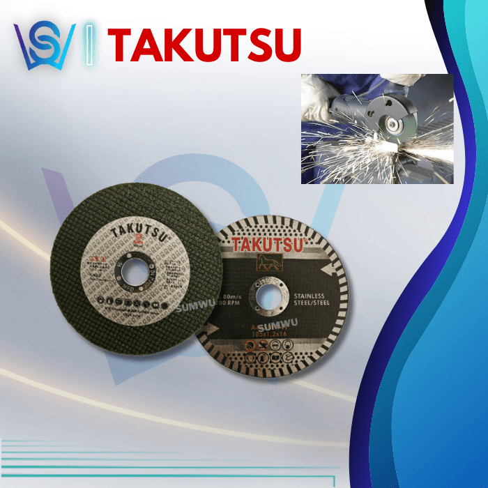 TAKUTSU 4″ Cutting Disc (Green/Black) Mata Potong Besi Stainless Steel ...
