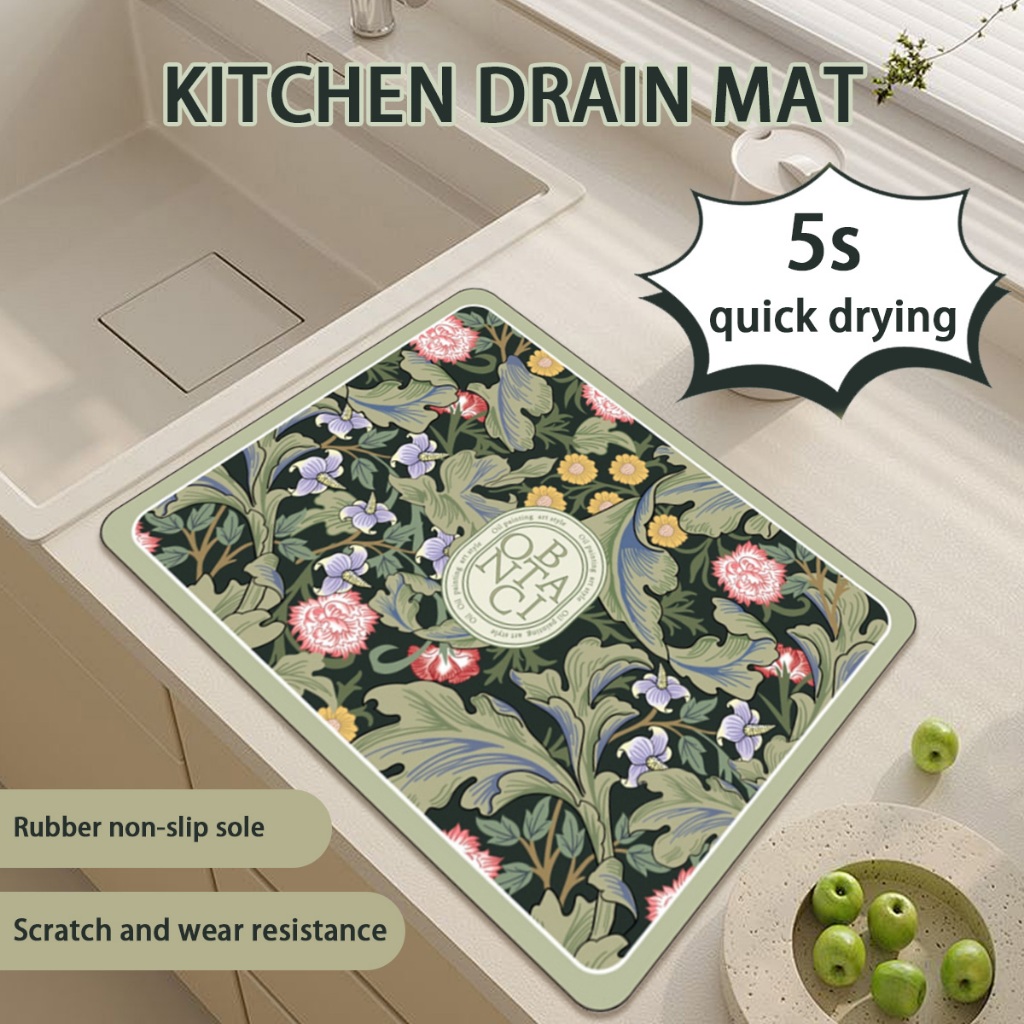 Kitchen Countertop Drain Mat Diatom Mud Absorbent Mat Tabletop ...