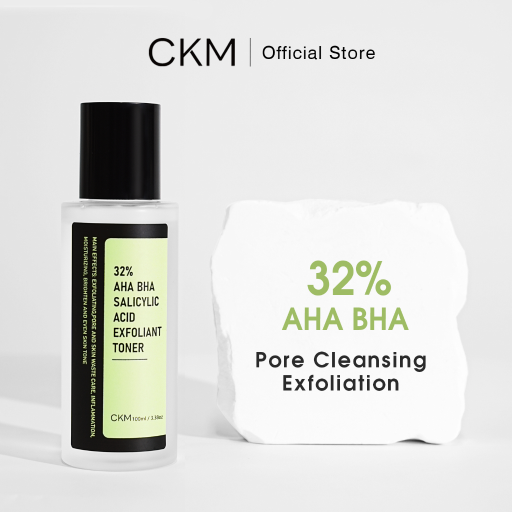 CKM 32% AHA-BHA Exfoliating Toner Salicylic Acid Exfoliant Toner ...