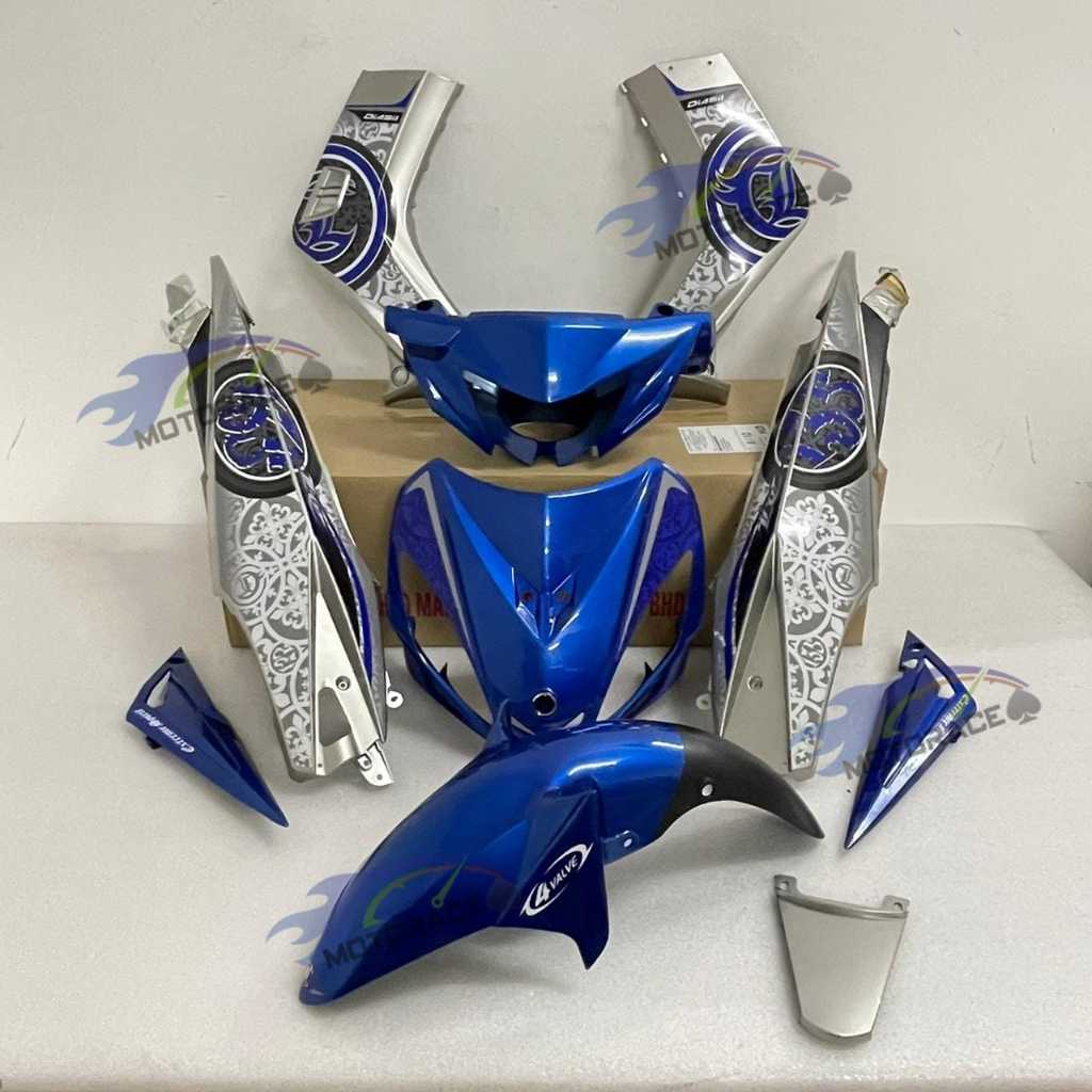CUSTOM COVER SET LC135 YAMAHA V1 BATIK BLUE (276) SPECIAL EDITION ...