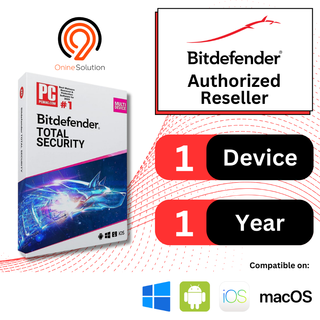 BitDefender Total Security Multi Device - 1 Device - 1 Year | Shopee ...