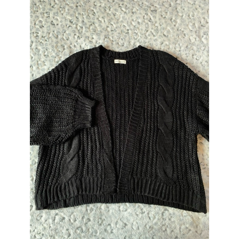 Black Buttonless Knit Cardigan (THRIFT/PRELOVED) | Shopee Malaysia