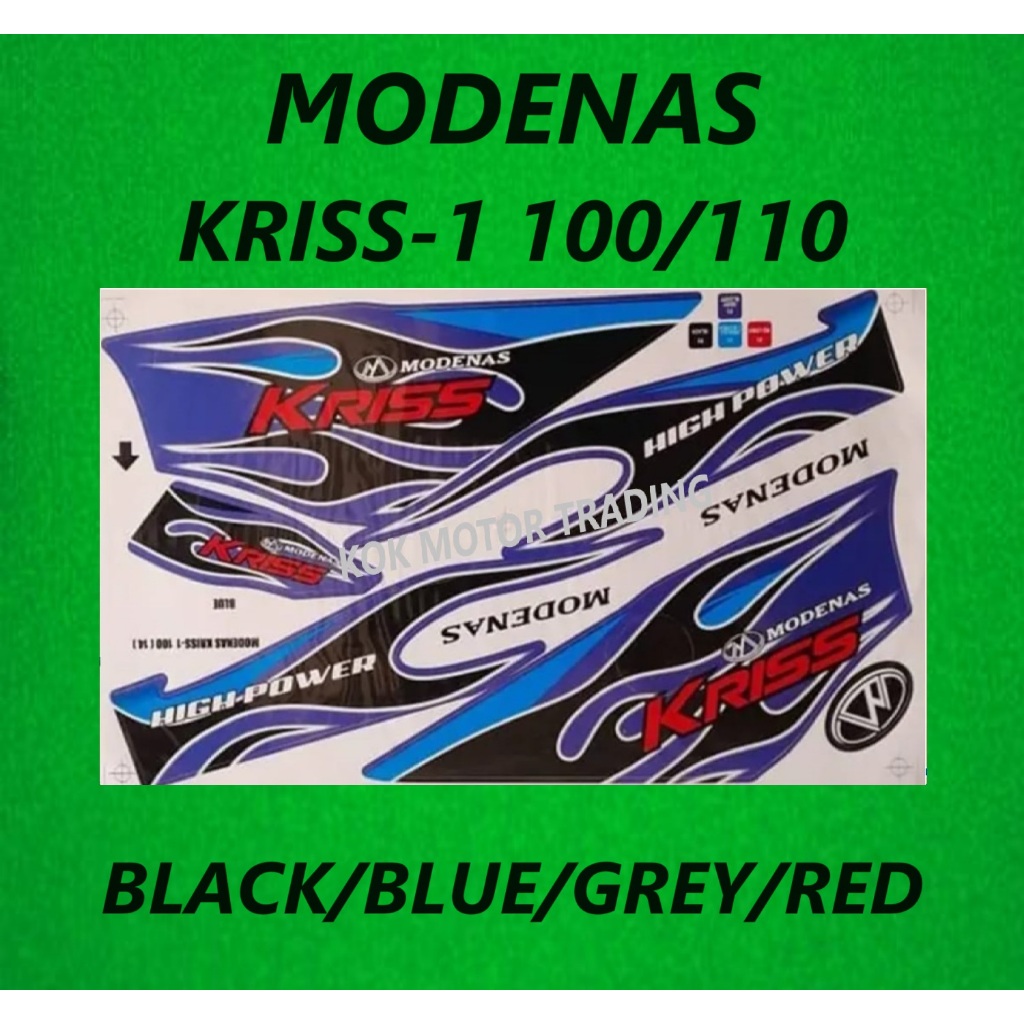 MODENAS KRISS-1 100/110 CUSTOM DESIGN API SPECIAL EDITION (MM14) BLACK ...