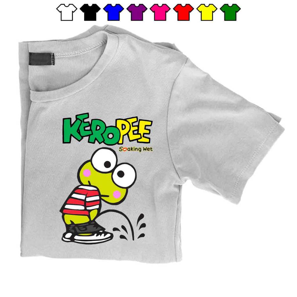 Cute Sanrio Kerokero Keroppi Frog Pee Cartoon Anime Baju Budak Lelaki T ...