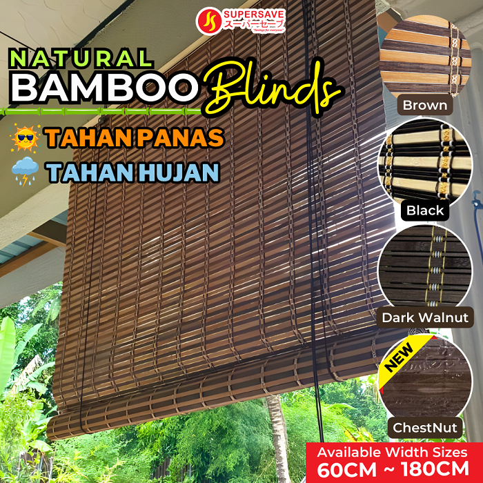 SUPERSAVE Bamboo Blind Bidai Buluh Outdoor Bidai Kayu Tirai Buluh Bidai ...