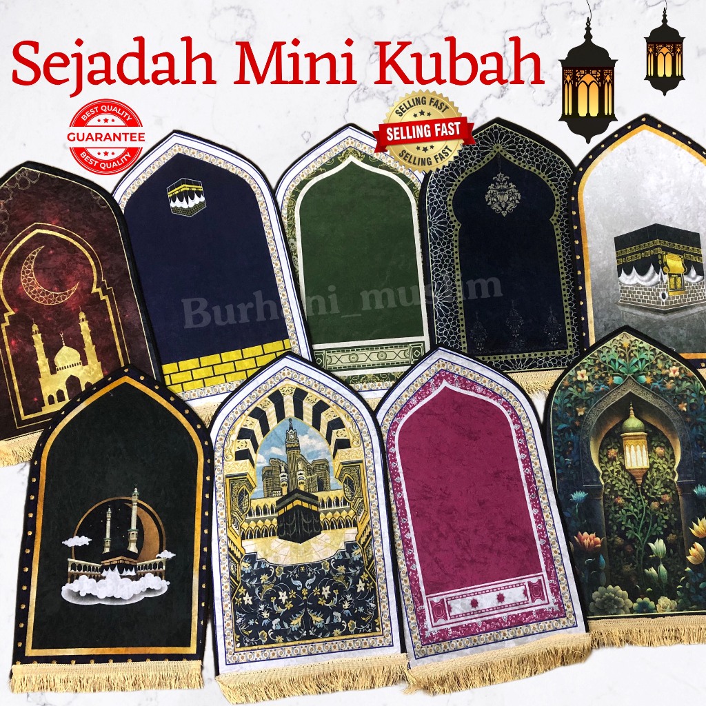 Sejadah Mini Kubah Muka Panjang /Shining /Sejadah Mini Muka Panjang ...