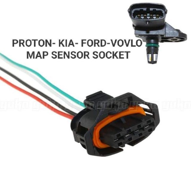 PROTON HYUNDAI 4 PIN MAP SENSOR SOCKET WITH HARNESS WIRE | Shopee Malaysia