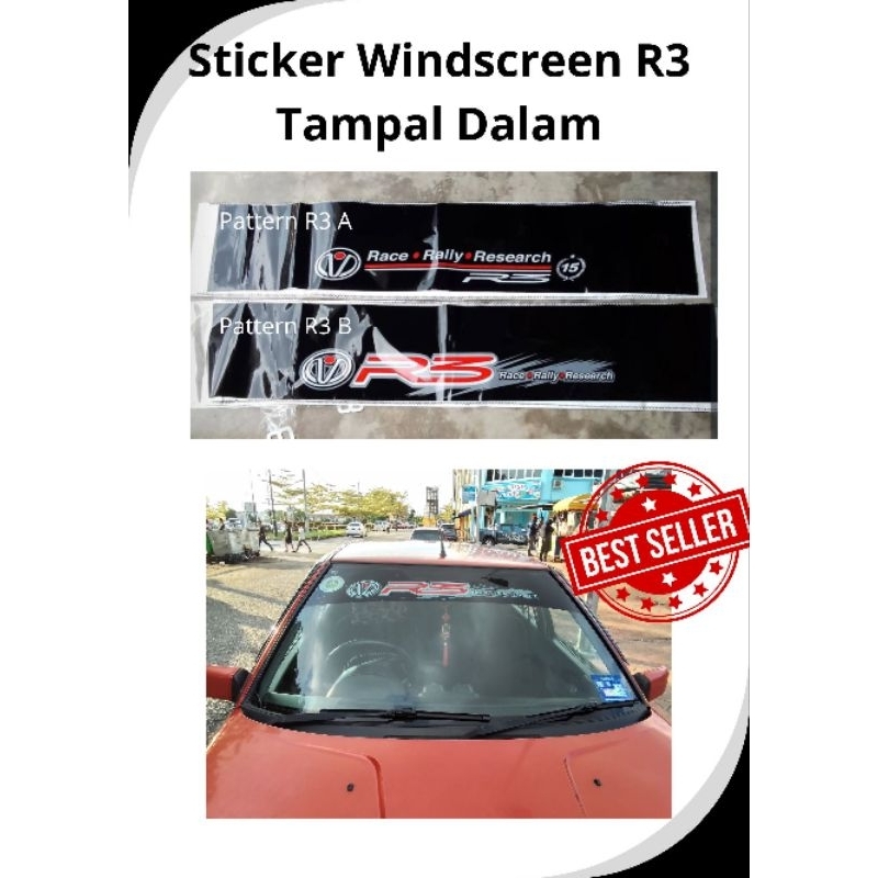 Sticker Windscreen R3 Tampal Dalam | Shopee Malaysia