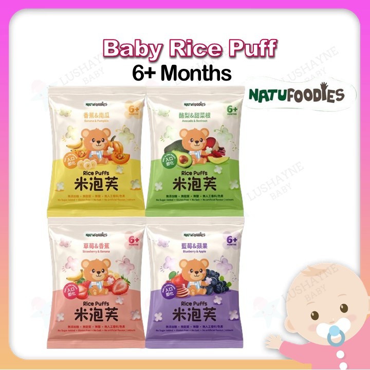 NATUFOODIES Rice Puff 5g 6 Months/Strawberry Banana/Avocado Beetroot ...