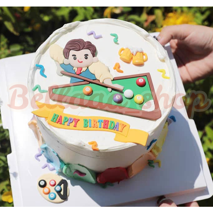 Billiards Snooker Cake Topper Cake Decorations | Shopee Malaysia