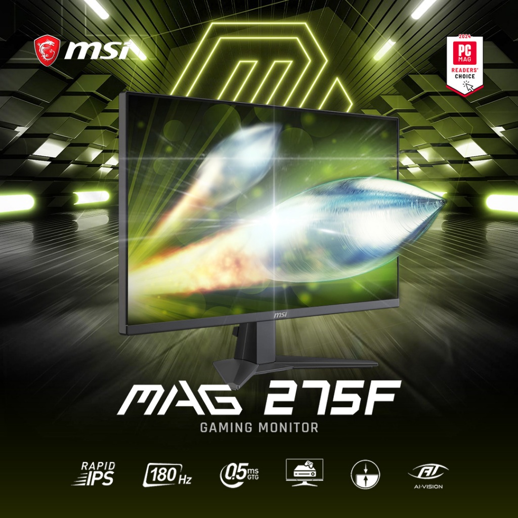 # MSI MAG 275F Gaming Monitor - 27", FHD, RAPID IPS, 0.5ms, 180Hz ...