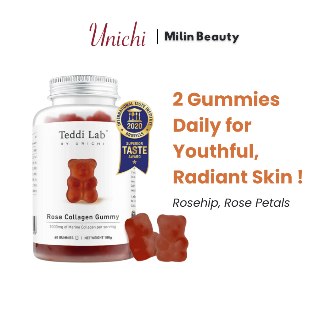 (Halal) Unichi Teddi Lab Rose Collagen Gummy (60 gummies) | Shopee Malaysia