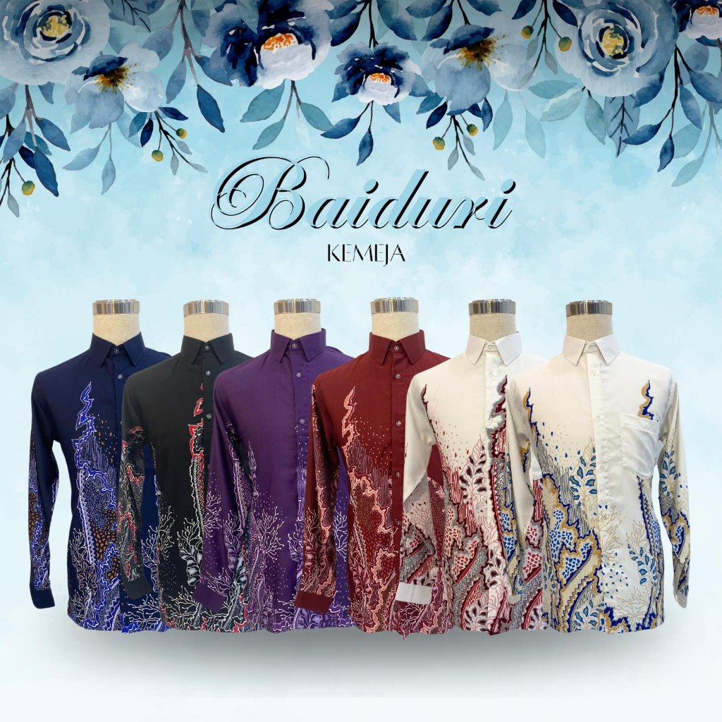 NEW DESIGN !!! KEMEJA CORAK BATIK BAIDURI | STOCK LIMIT | CORAK BATIK ...