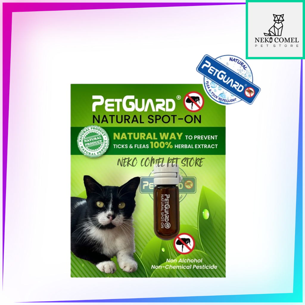 Petguard Natural Spot-On For Cat / Tick & Flea Treatment Prevention Cat ...
