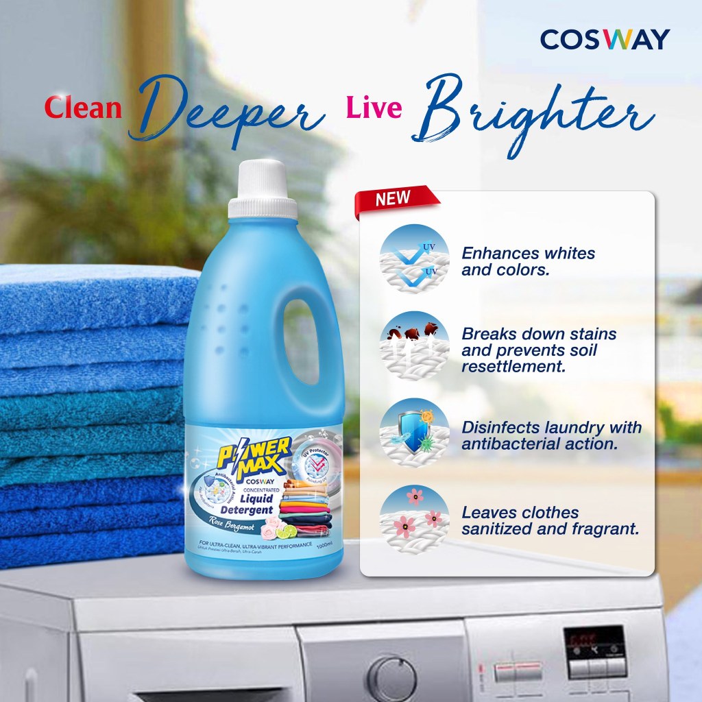 Cosway PowerMax Concentrated Liquid Detergent (1000ml) | Shopee Malaysia