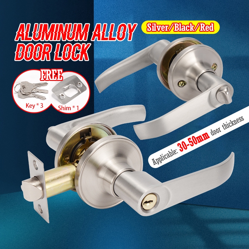 🏠Home Door Lock Set Tombol Pintu Rumah Tubular Lever Cylindrical ...
