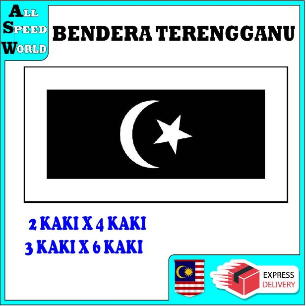 BENDERA TERENGGANU SAIZ 2X4 KAKI / 3X6 KAKI / TERENGGANU FLAG | Shopee ...