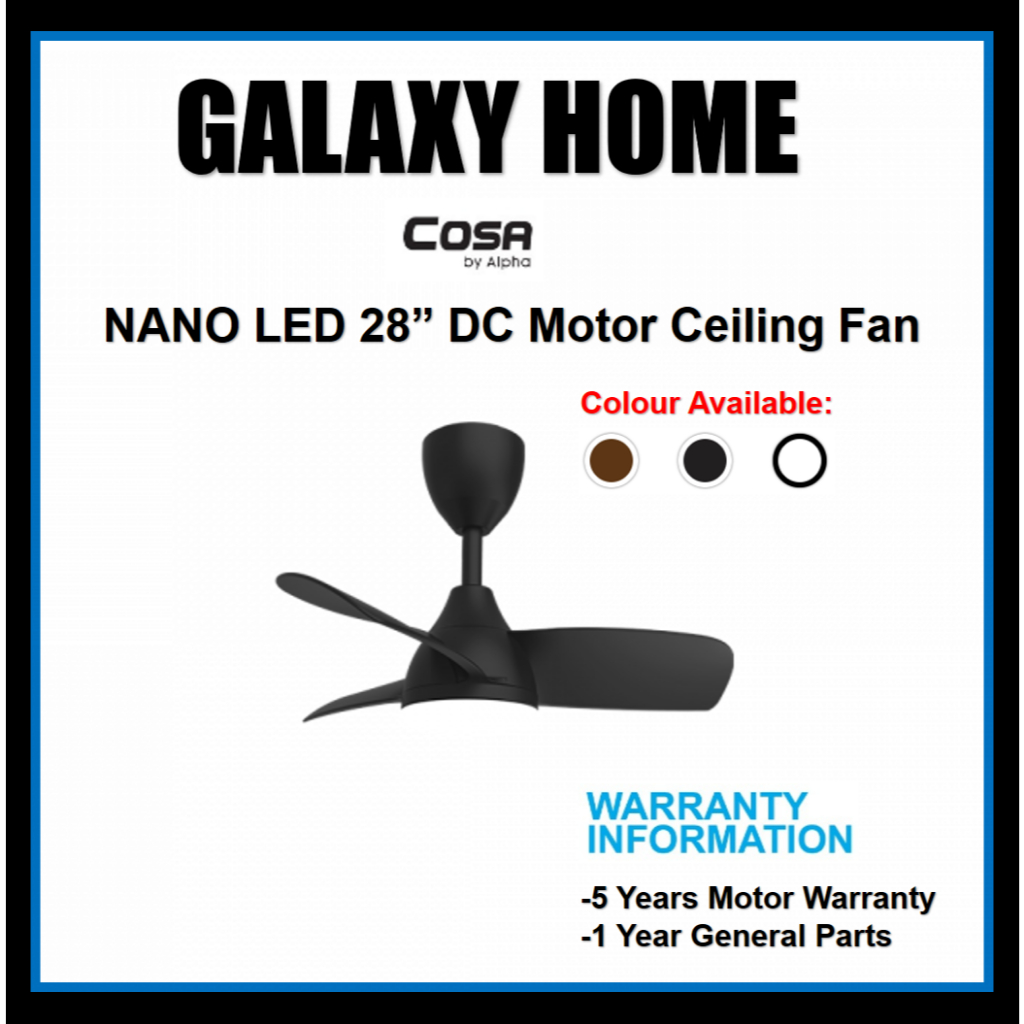 ALPHA COSA NANO 28” Remote Control Fan DC Motor 6 Speed LED Mini Fan ...