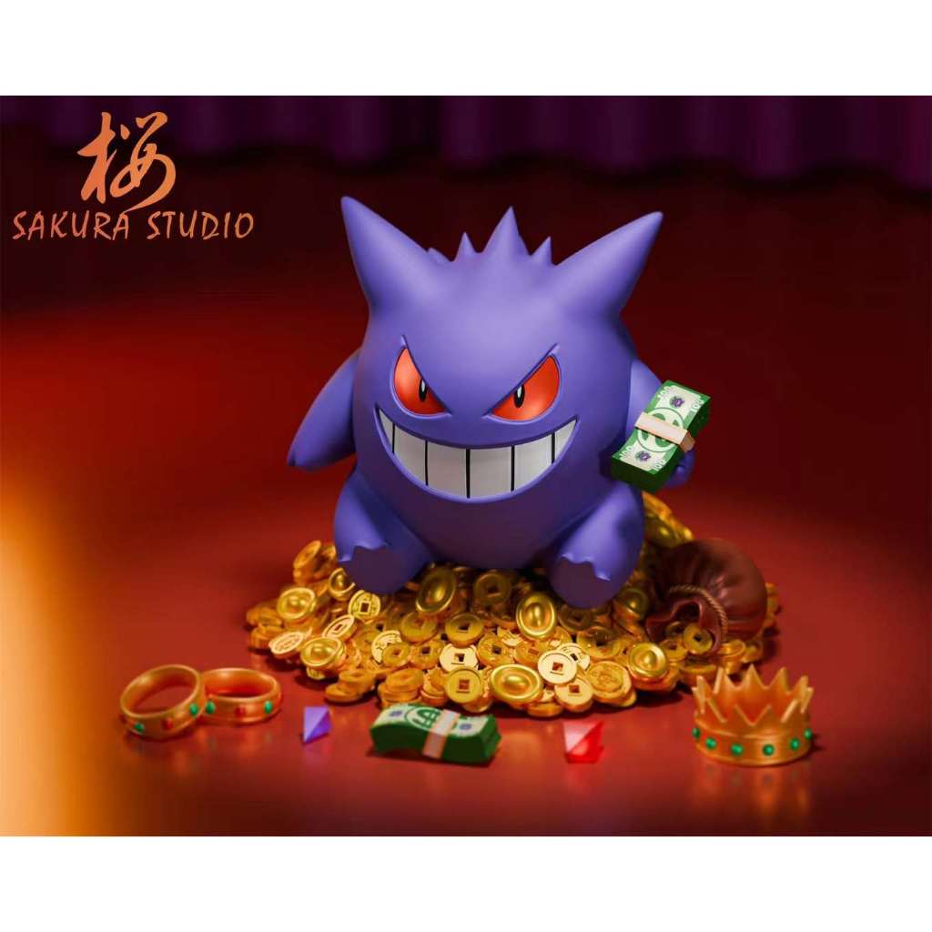 Sakura Studio - Gold Coin Gengar Pokemon Resin Statue GK Anime Figure ...