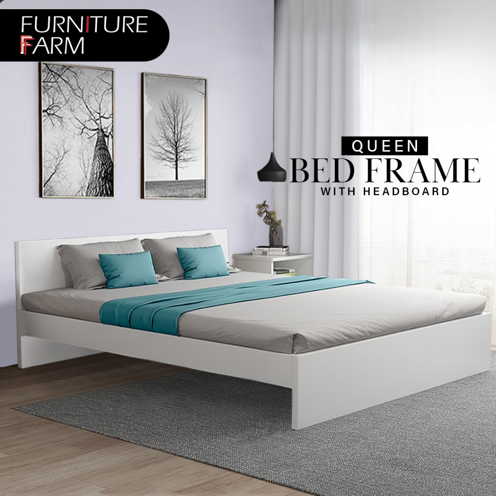 Furniture Farm : SNOW SERIES QUEEN SIZE WOODEN BED FRAME / katil kayu ...