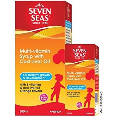 Seven Seas Multivitamin Syrup with Cod Liver Oil 500ml + 100ml | Shopee ...