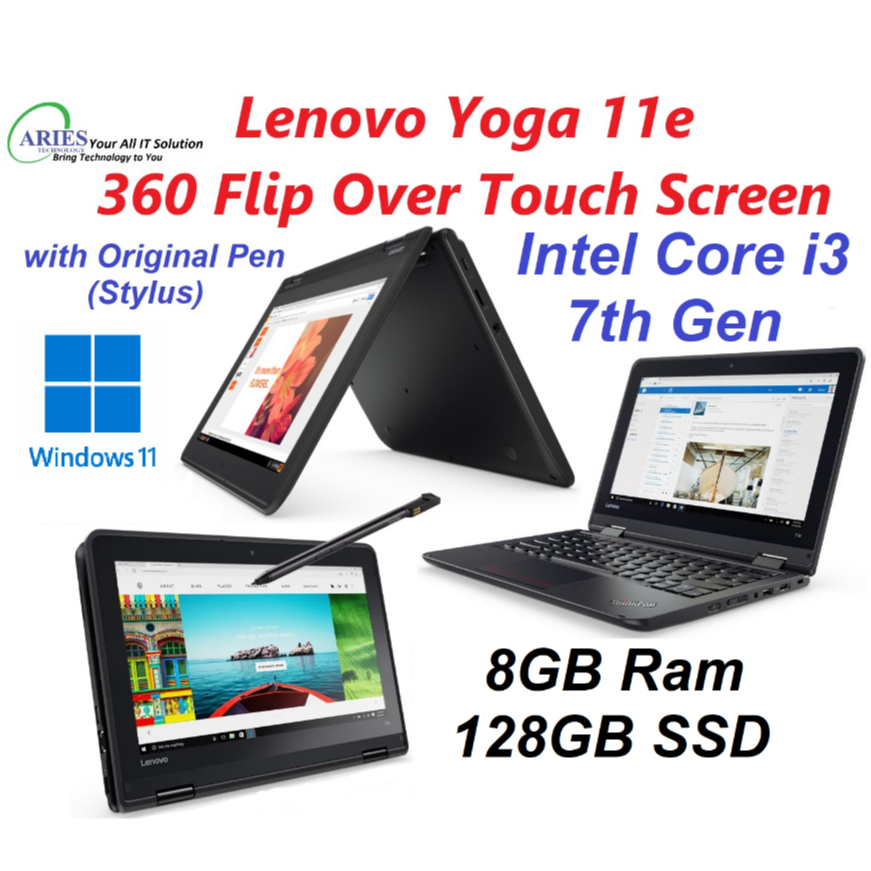 2in1 Touch Screen Laptop Lenovo ThinkPad Yoga 11e Notebook 8GB Ram ...