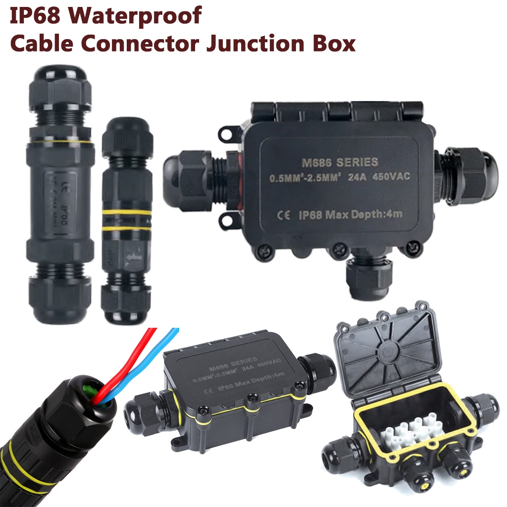 3H Kotak Sambungan Kabel IP68 [2 Way/3 Way/4 Way] Outdoor Waterproof ...