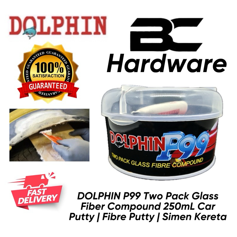 DOLPHIN P99 Two Pack Glass Fiber Compound 250mL Car Putty | Fibre Putty ...