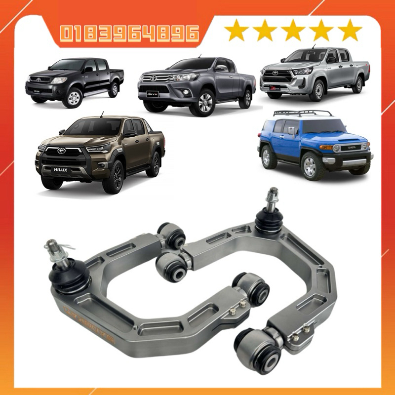 SANDKAT 4WD Upper Control Arms Adjustable Aluminum Alloy For Toyota ...