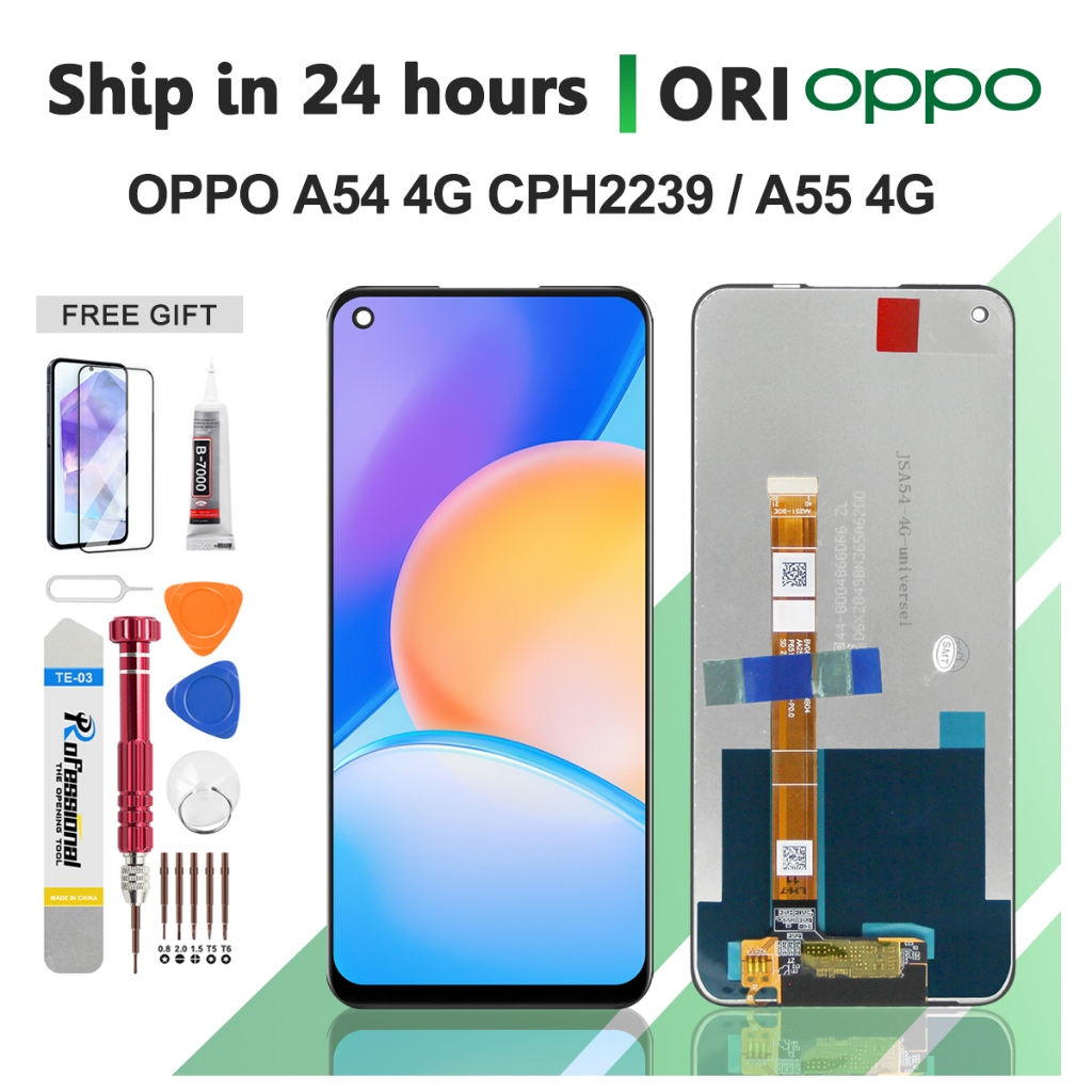 ORIGINAL LCD OPPO A54 4G CPH2239/A55 4G bezel display touchscreen digitizer replacement ...