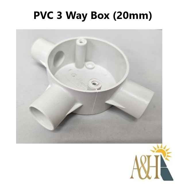 HEAVY DUTY PVC CONDUIT FITTING 3 WAY BOX TEE BOX 20MM 3/4" | Shopee Malaysia