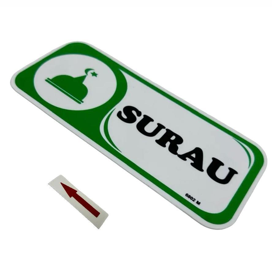 [1 Set] 'SURAU' Sign Board / Notice Plate - With Arrow / Plastic Board ...