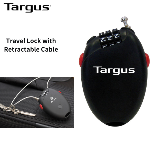 Targus ASP01AP Luggage Travel Lock with Retractable Cable | Shopee Malaysia
