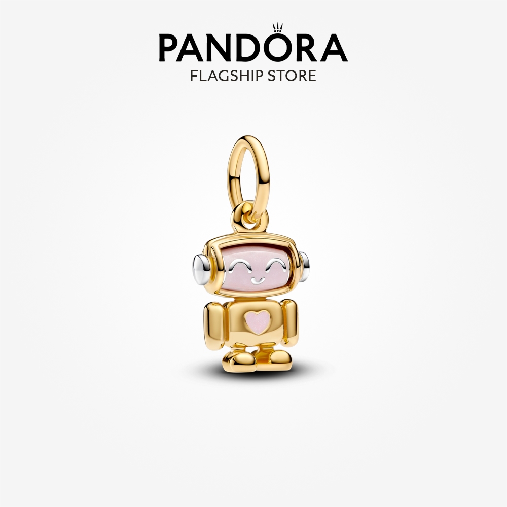 Pandora 14k Gold Plated Spinnable Face Robot Dangle Charm | Shopee Malaysia
