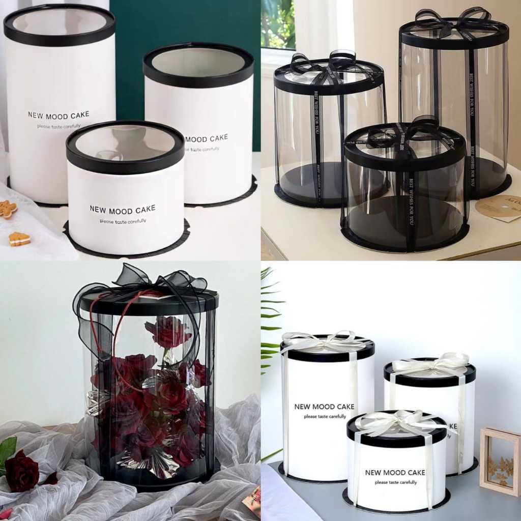[Ready Stock] Circle Flower & Cake Box/ Dessert Packaging , Gift Box 6 ...