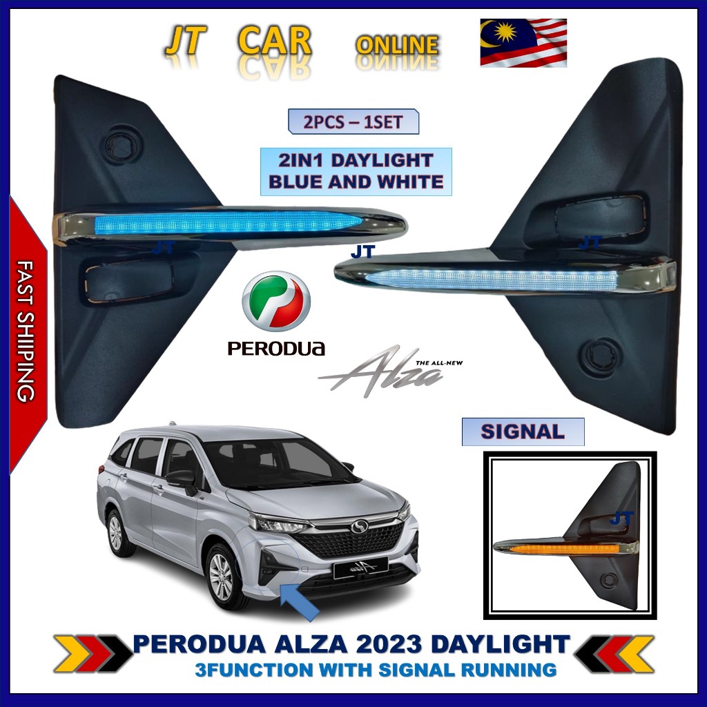 PERODUA ALZA 2022-2023 DAYLIGHT WITH FOGLAMP COVER 3 IN 1 function ...