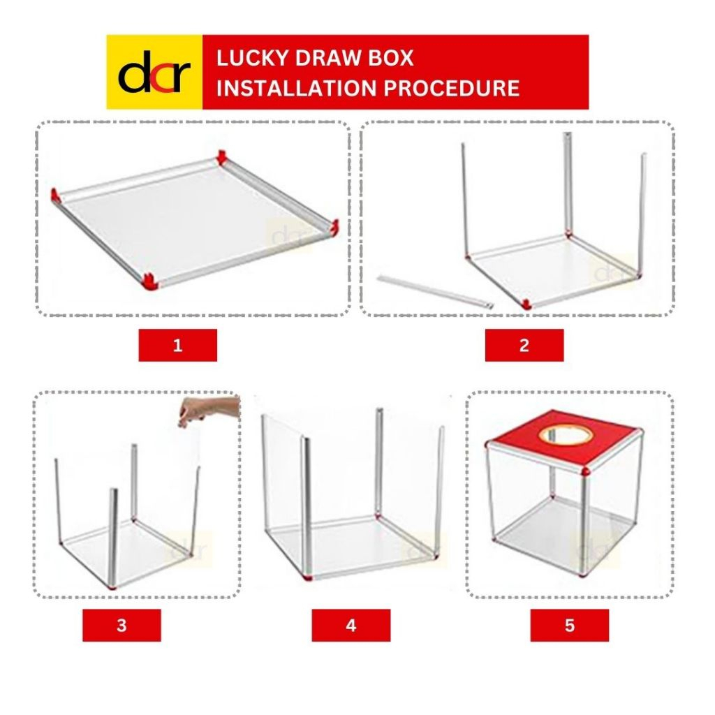 Acrylic Lucky Draw Box, Lottery Box, Prize Drawing Box, Kotak Cabutan ...