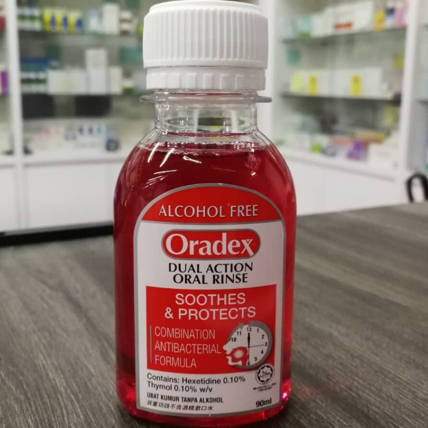 ORADEX DUAL ACTION ORAL RINSE SOOTHES & PROTECTS(90ML) | Shopee Malaysia