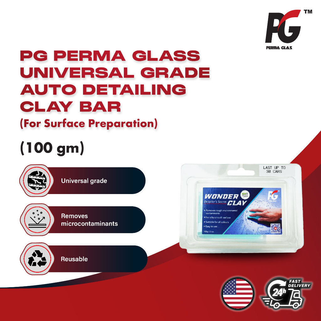 PG Perma Glass Universal Auto Detailing Clay Bar For Surface ...