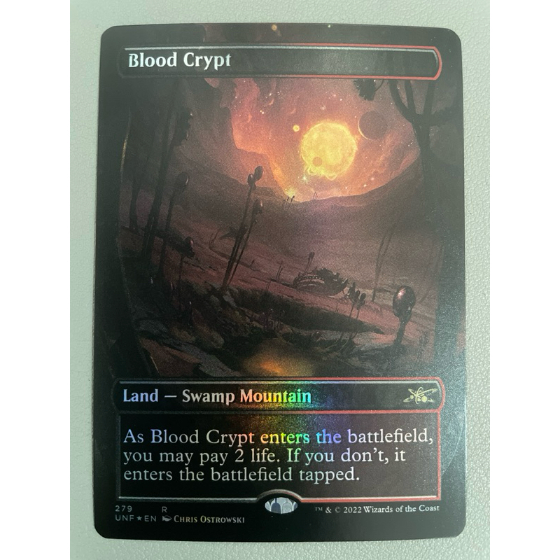 MTG:Unfinity (UNF) 279 R - Blood Crypt (Borderless Foil) | Shopee Malaysia