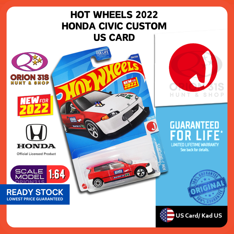 Hot Wheels HW J-Imports 2022 Honda Civic Custom Cherry Red Diecast Car ...