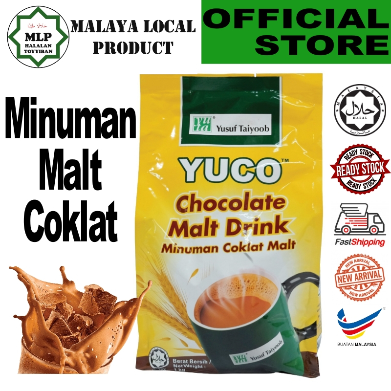 Yusuf Taiyoob Yuco Chocolate Malt Drink 1kg Serbuk Minuman Coklat Malt halal tamar cocoa mypasti ...