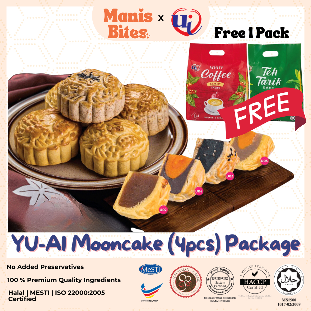 (HALAL) Yu Ai 4pcs/Set Kuih Bulan Traditional Mooncake Mix Combo Set 170g/185g | Shopee Malaysia