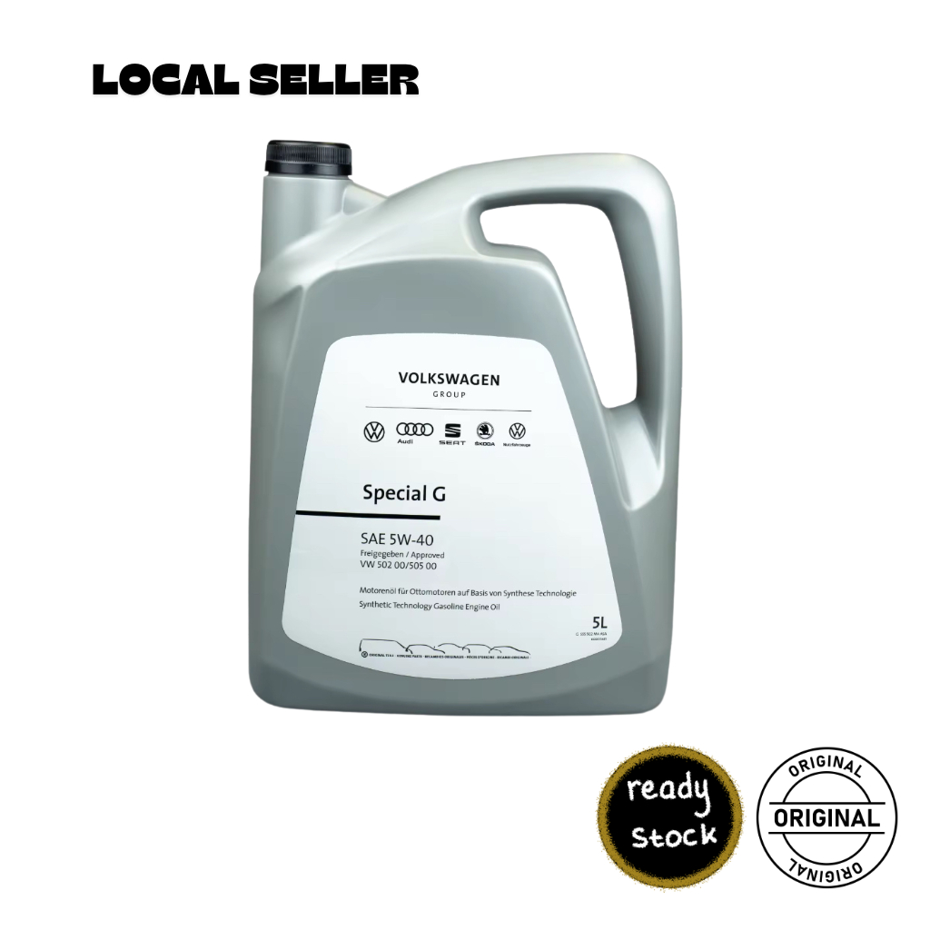 Genuine Original Volkswagen VW Engine Oil 5W40 Fully Synthetic Motor ...