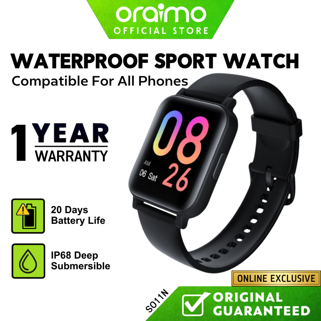 ORAIMO Smartwatch Waterproof IP68 Fitness Tracker SO11N | Shopee Malaysia