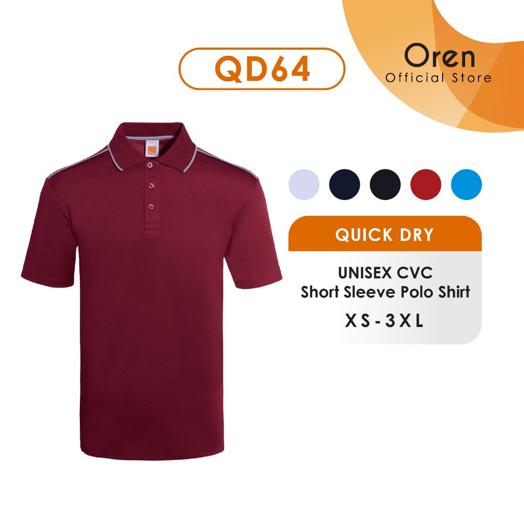 Oren Sport QD Quick Dry Collar Shirt QD64 | Shopee Malaysia