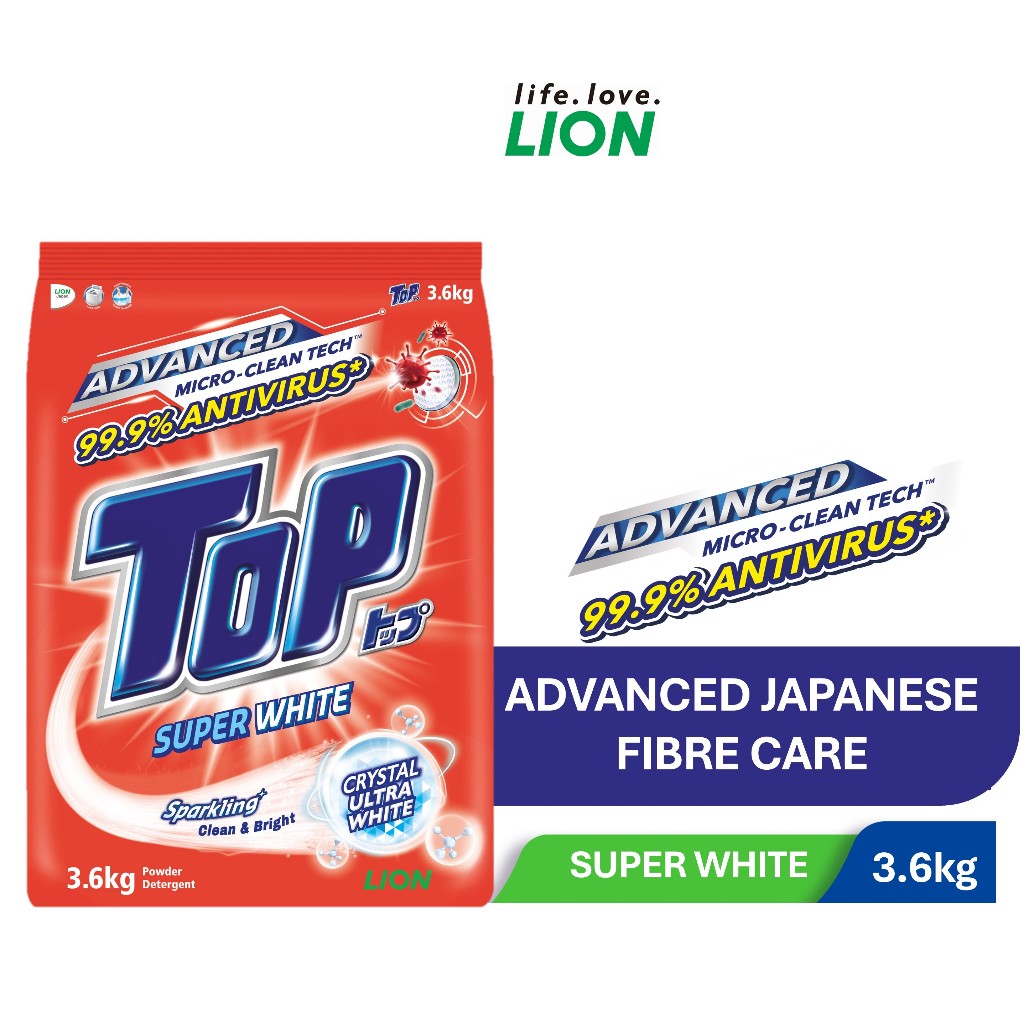 Top Detergent Powder Super White 3.6KG | Shopee Malaysia