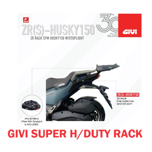 GIVI SYM HUSKY 150 SUPER HEAVY DUTY ZR TOP BOX CASE RACK (INCLUDE BASE ...
